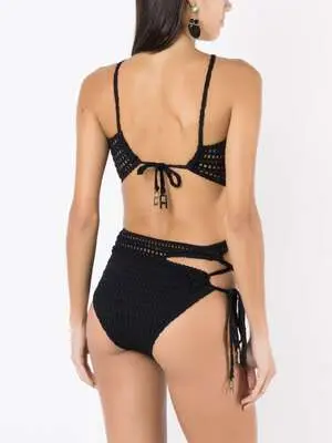 AMIR SLAMA Open-knit Cut-out Bikini Set