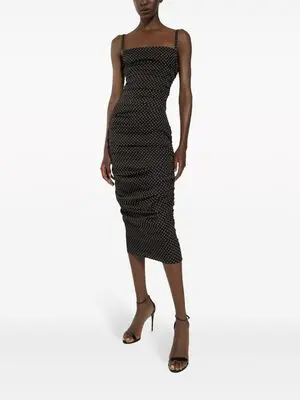 Dolce & Gabbana Polka Dot-print Midi Dress