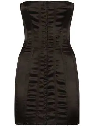 Dolce & Gabbana Strapless Satin Mini Dress