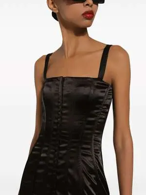 Dolce & Gabbana Strapless Satin Mini Dress