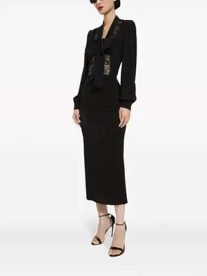 Dolce & Gabbana High-waisted Midi Skirt - Black