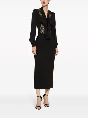 Dolce & Gabbana High-waisted Midi Skirt - Black