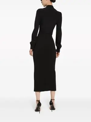Dolce & Gabbana High-waisted Midi Skirt - Black