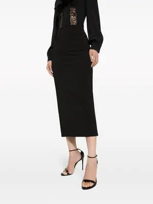 Dolce & Gabbana High-waisted Midi Skirt - Black