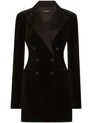 Dolce & Gabbana Turlington Velvet Blazer - Black
