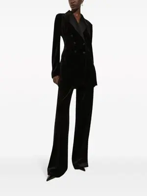 Dolce & Gabbana Turlington Velvet Blazer - Black