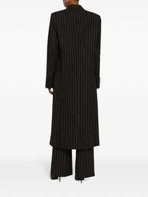 Dolce & Gabbana Pinstriped Double-breasted Coat - Black