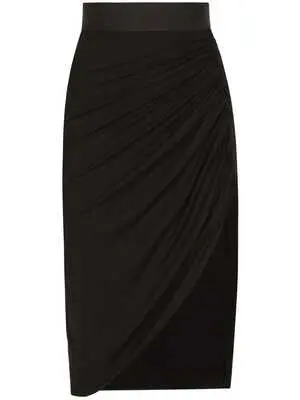 Dolce & Gabbana Draped Asymmetric Miniskirt - Black