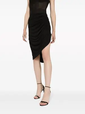 Dolce & Gabbana Draped Asymmetric Miniskirt - Black