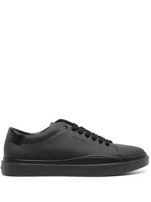 Calvin Klein Logo-debossed Textured Sneakers - Black