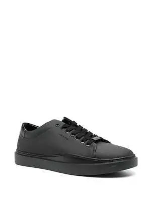 Calvin Klein Logo-debossed Textured Sneakers - Black