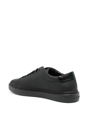 Calvin Klein Logo-debossed Textured Sneakers - Black