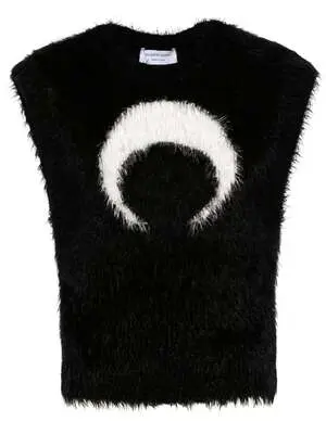 MARINE SERRE Crescent Moon Sleeveless Jumper