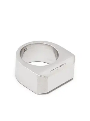 Rick Owens Chunky Signet Ring - Silver