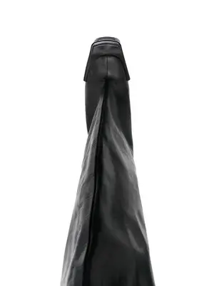 Rick Owens Flared Platform Leather Boots