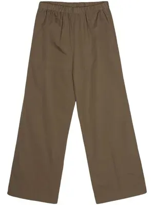 Aspesi Poplin Wide-leg Trousers - Brown