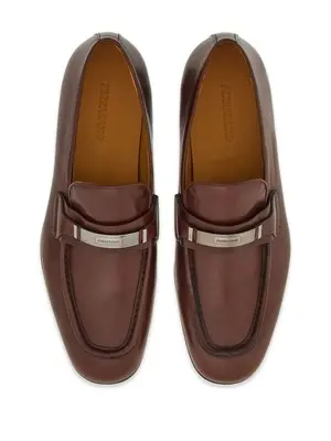 FERRAGAMO Logo-engraved Leather Loafers