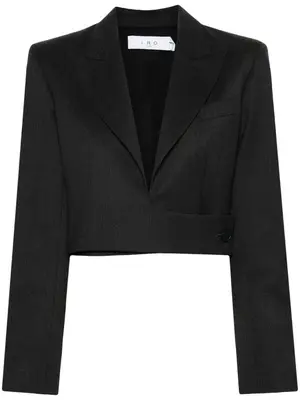 IRO PARIS Peak-Lapel Cropped Blazer