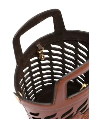 Etro Coffa Leather Tote Bag - Brown