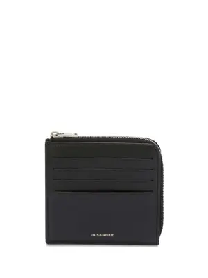 JIL SANDER Logo-embossed Leather Card Slot Wallet - Black