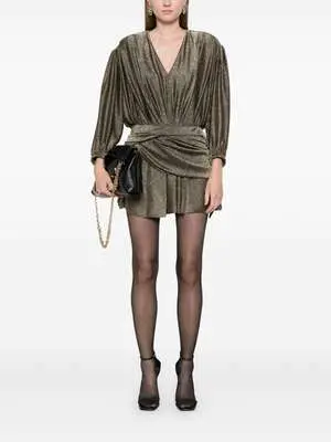 Balenciaga Draped Glittered Mini Dress