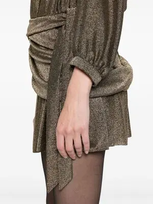 Balenciaga Draped Glittered Mini Dress