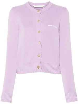 Palm Angels Logo-embroidered Cotton Cardigan