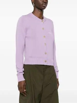 Palm Angels Logo-embroidered Cotton Cardigan