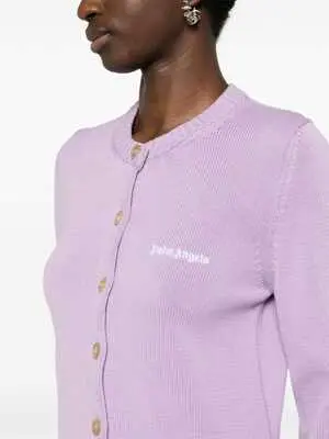 Palm Angels Logo-embroidered Cotton Cardigan