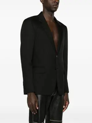 Off-White Single-breasted Twill-weave Blazer