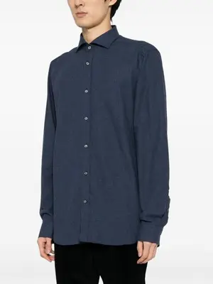 Corneliani Long-sleeve Cotton Shirt - Blue