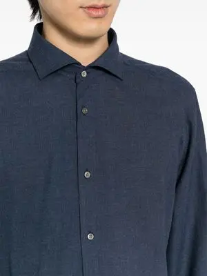 Corneliani Long-sleeve Cotton Shirt - Blue