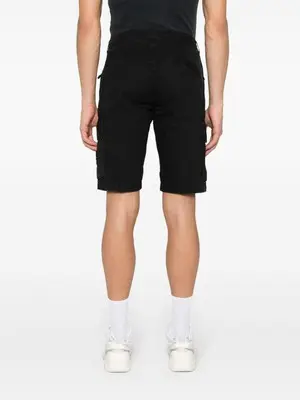 Stone Island Cotton Compass Cargo Shorts - Blue