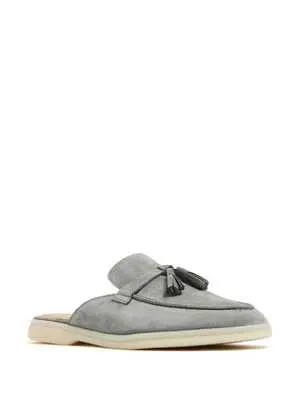 SCAROSSO Lucrezia Suede Mules - Grey