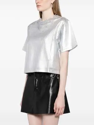 Simkhai Metallic Short-sleeve T-shirt