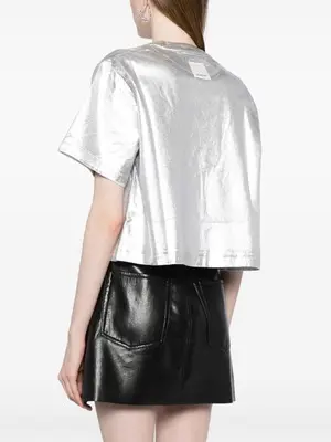 Simkhai Metallic Short-sleeve T-shirt