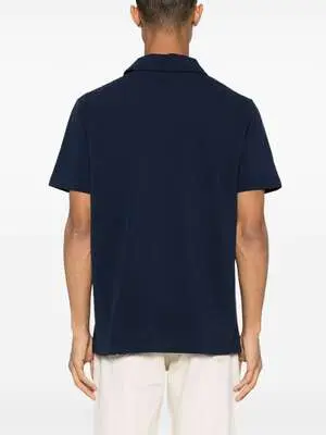 A.p.c. Logo-embroidered Cotton Polo Shirt - Blue