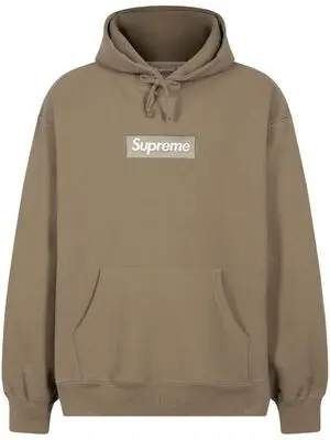 Supreme Box Logo Cotton Hoodie - Neutrals