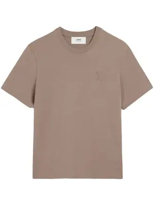 AMI Paris Logo-ebossed Cotton T-shirt