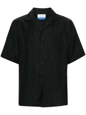 Off-White Monogram-jacquard Shirt - Black
