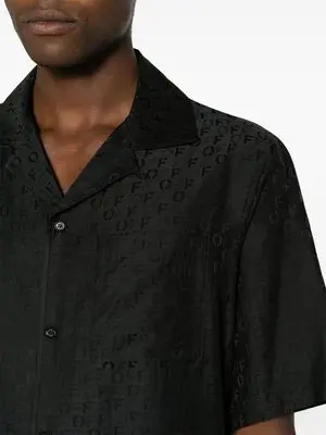 Off-White Monogram-jacquard Shirt - Black