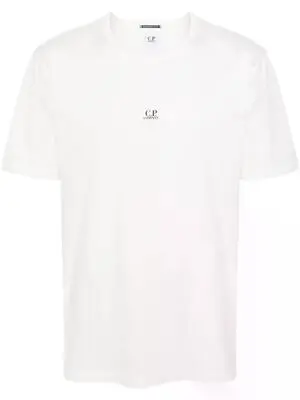 C.P. COMPANY Logo-print Cotton T-shirt Neutrals