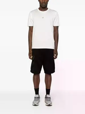C.P. COMPANY Logo-print Cotton T-shirt - Neutrals