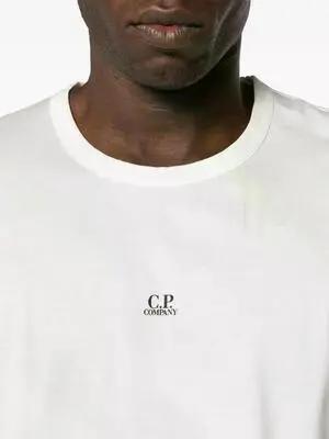 C.P. COMPANY Logo-print Cotton T-shirt - Neutrals