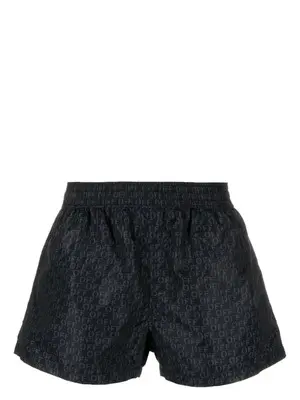 Off-White Monogram-print Swim Shorts - Black
