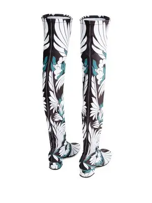 La DoubleJ Edie Graphic-print Boots - Brown