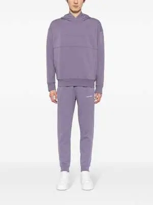 Calvin Klein Logo-print Cotton-blend Track Pants - Purple