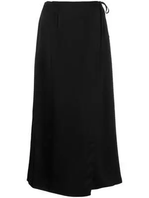 Calvin Klein Drawstring-waist Wrap Skirt