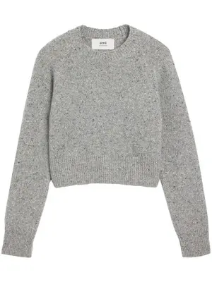 AMI Paris Logo-embroidered Jumper