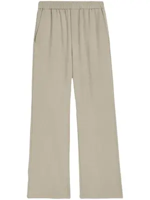 AMI Paris De Coeur Wide-leg Trousers - Neutrals
